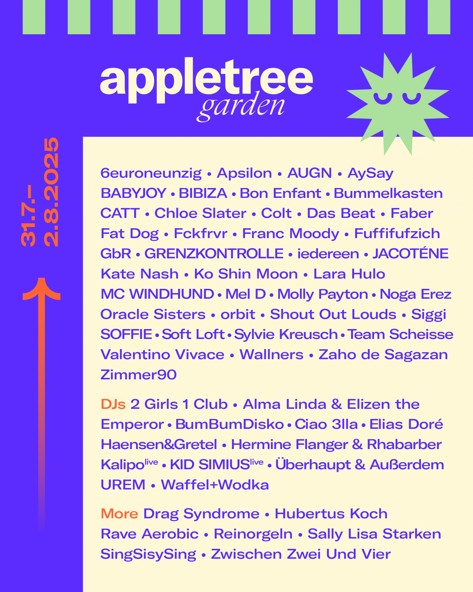 Das finale Line Up! - appletree garden festival